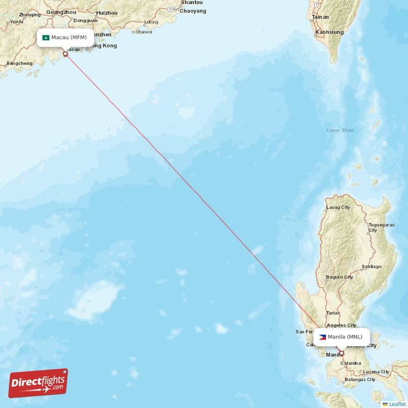 Direct flights from Macau to Manila, MFM to MNL non-stop ...