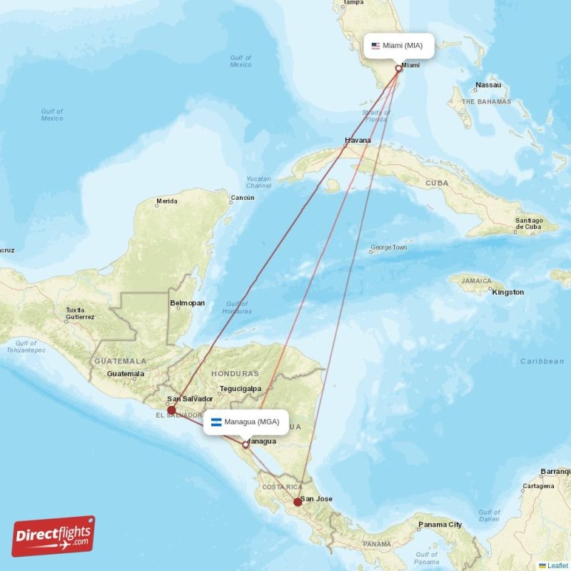 Direct flights from Managua to Miami, MGA to MIA non-stop ...