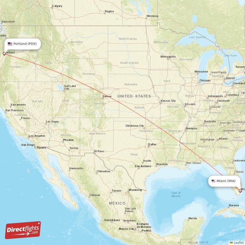 Direct flights from Miami to Portland (MIA-PDX) - Directflights.com