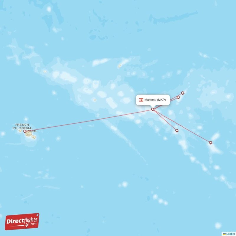 Direct flights from Makemo - 4 destinations - MKP, French Polynesia ...