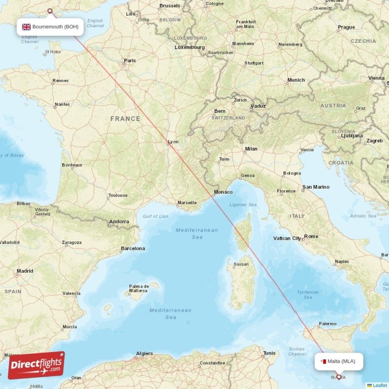 Direct flights from Malta to Bournemouth, MLA to BOH non-stop ...