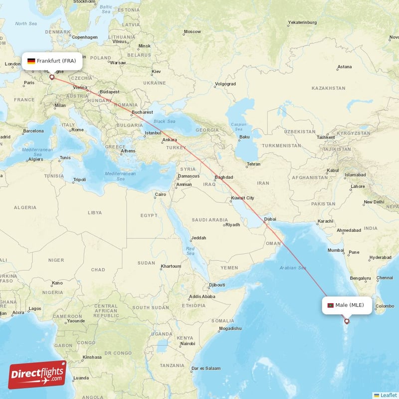 Direct flights from Male to Frankfurt, MLE to FRA non-stop - Directflights.com