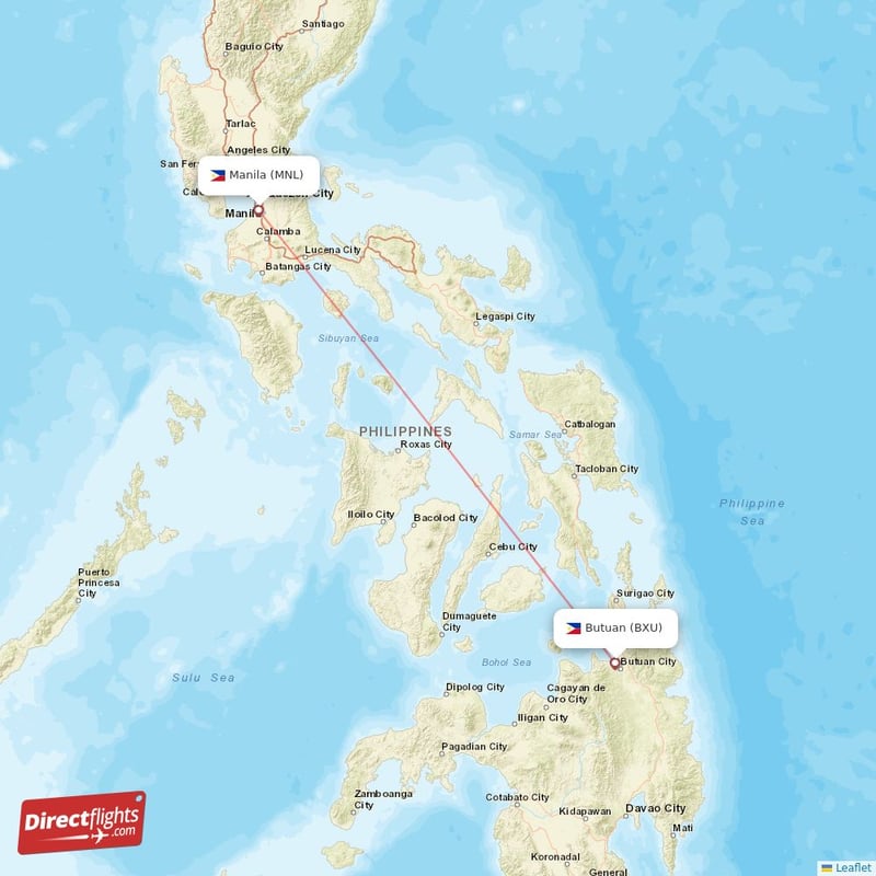 Direct flights from Manila to Butuan, MNL to BXU non-stop - Directflights.com