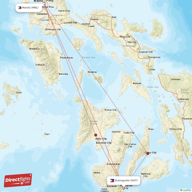 Direct flights from Manila to Dumaguete, MNL to DGT non-stop - Directflights.com