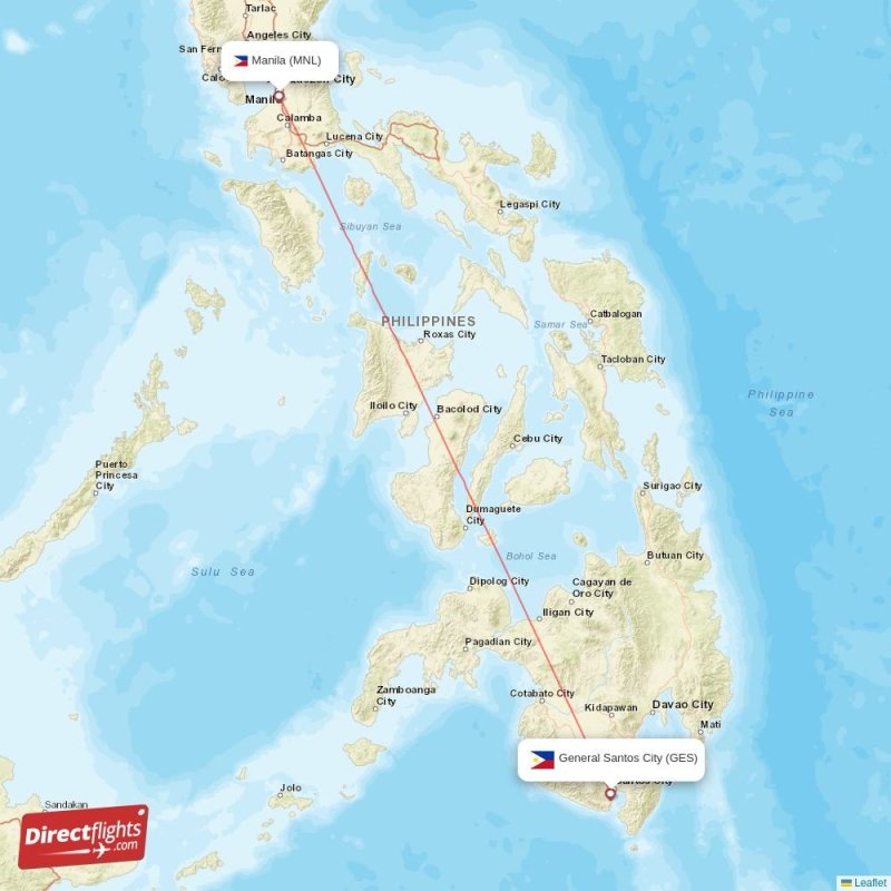 Direct flights from Manila to General Santos City, MNL to GES non-stop ...
