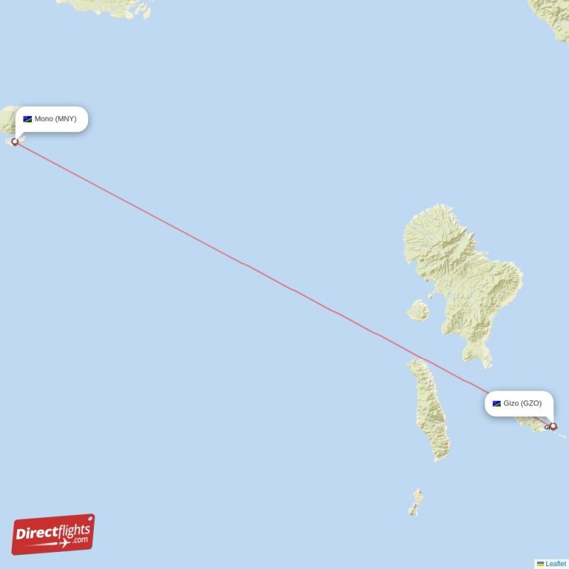 Direct flights to Mono - MNY, Solomon Islands - Directflights.com