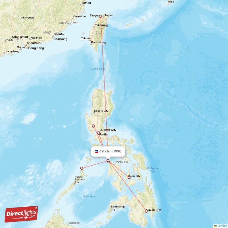 Direct flights to Caticlan - MPH, Philippines - Directflights.com