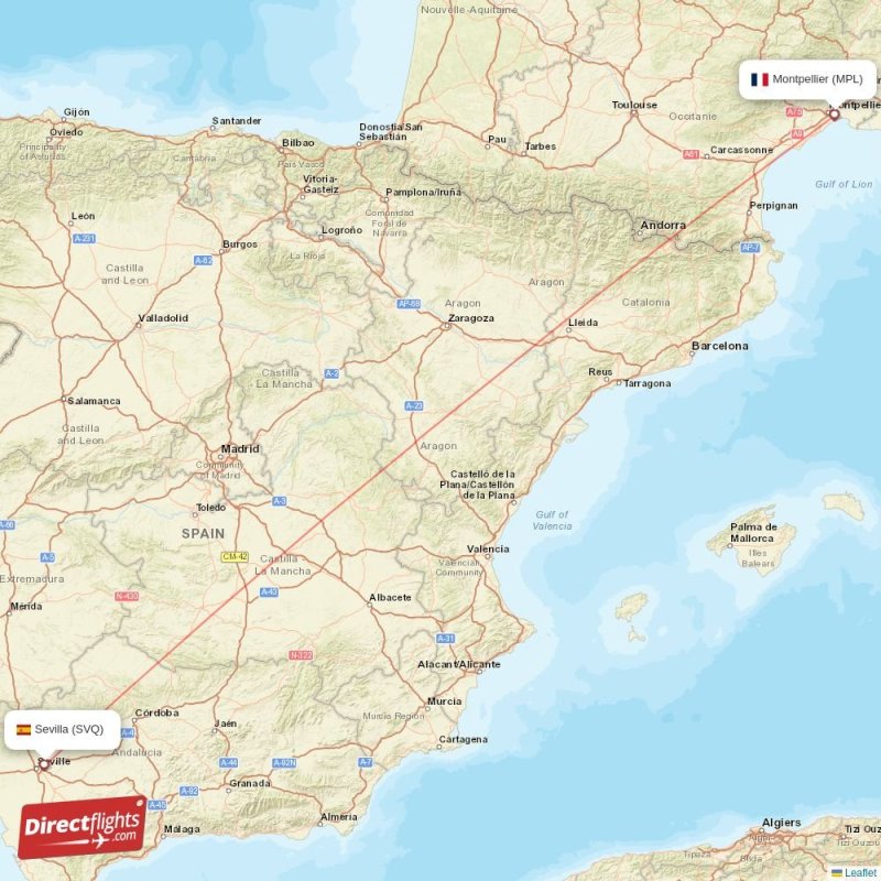 Direct flights from Montpellier to Sevilla, MPL to SVQ non-stop ...