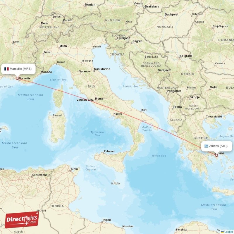 Direct flights from Marseille to Athens, MRS to ATH non-stop - Directflights.com
