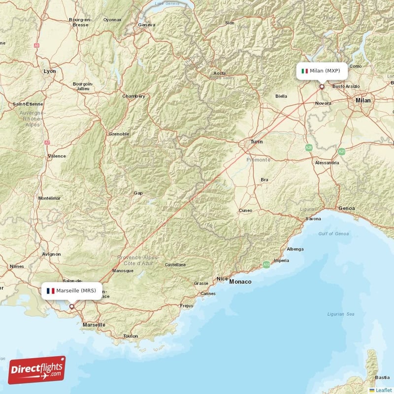 Direct flights from Marseille to Milan (MRS-MXP) - Directflights.com