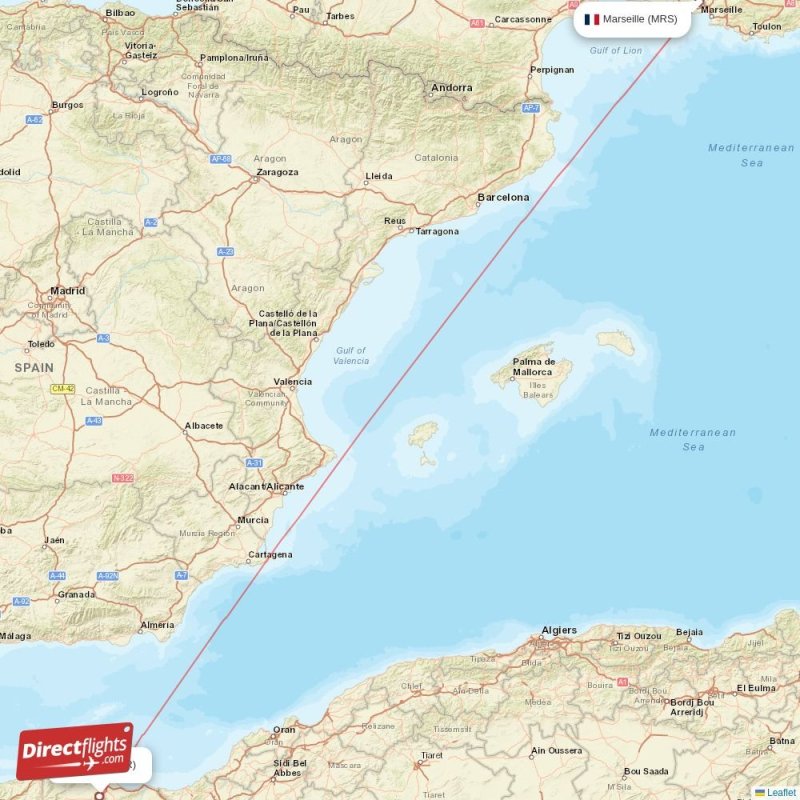 Direct flights from Marseille to Nador, MRS to NDR non-stop - Directflights.com