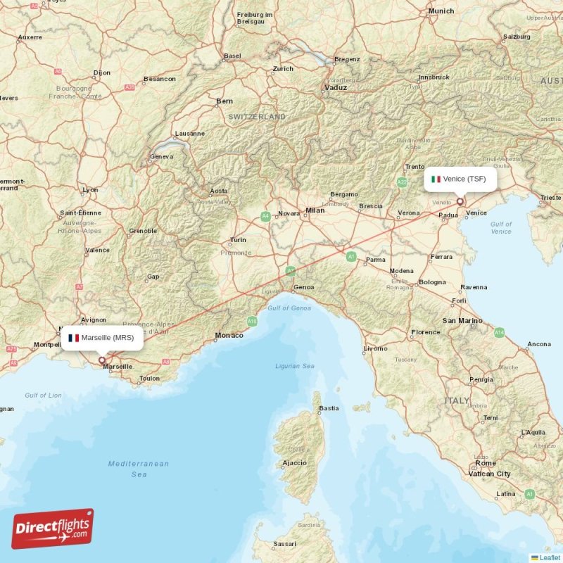 Direct flights from Marseille to Venice, MRS to TSF non-stop ...