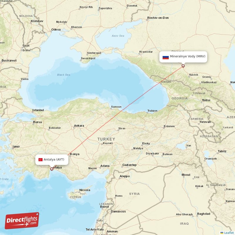 Direct flights from Mineralnye Vody to Antalya, MRV to AYT non-stop ...