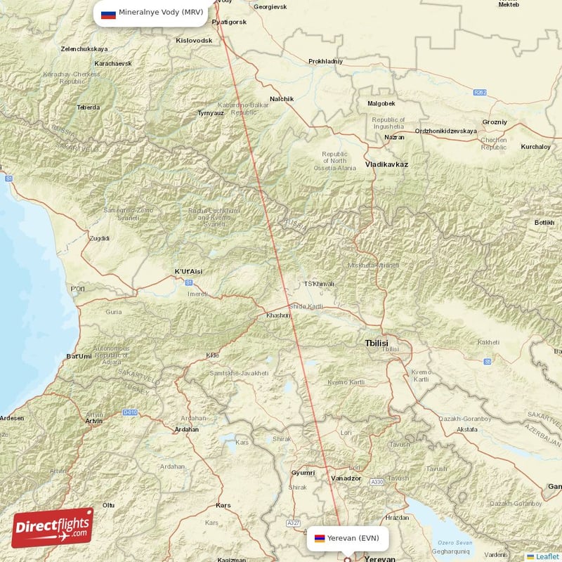 Direct flights from Mineralnye Vody to Yerevan, MRV to EVN non-stop ...