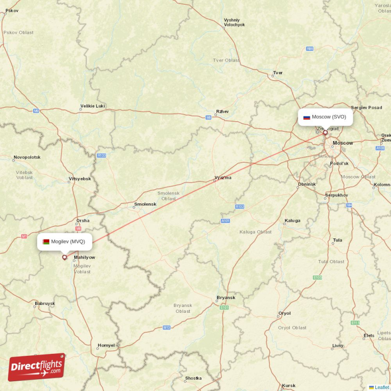Direct flights from Mogilev to Moscow (MVQ-SVO) - Directflights.com