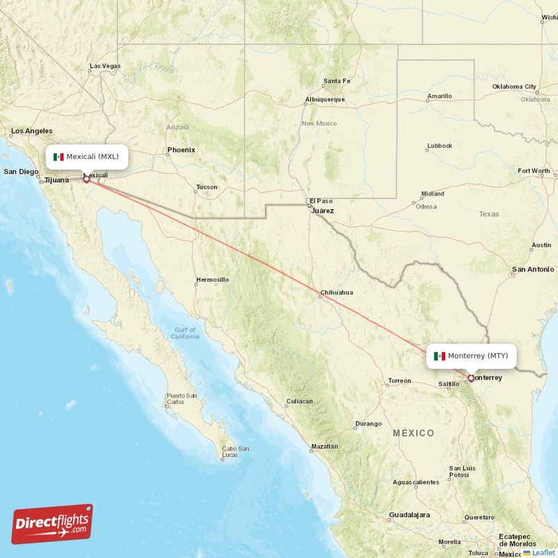Direct flights from Mexicali to Monterrey, MXL to MTY non-stop ...