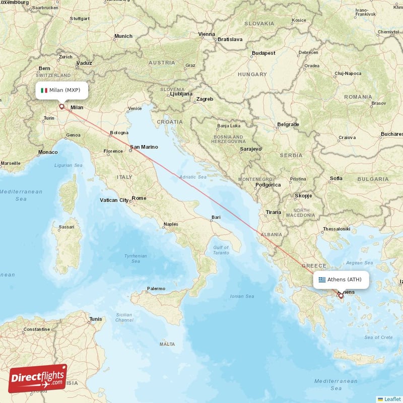 Direct flights from Milan to Athens, MXP to ATH non-stop ...
