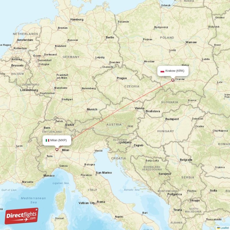 Direct flights from Milan to Krakow, MXP to KRK non-stop ...