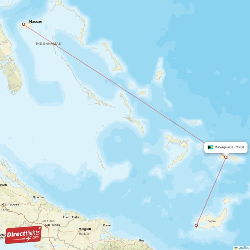 Direct flights from Mayaguana - 2 destinations - MYG, Bahamas ...