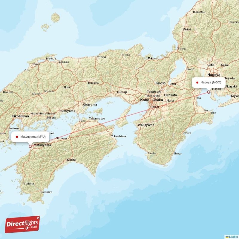 Direct flights from Matsuyama to Nagoya, MYJ to NGO non-stop ...