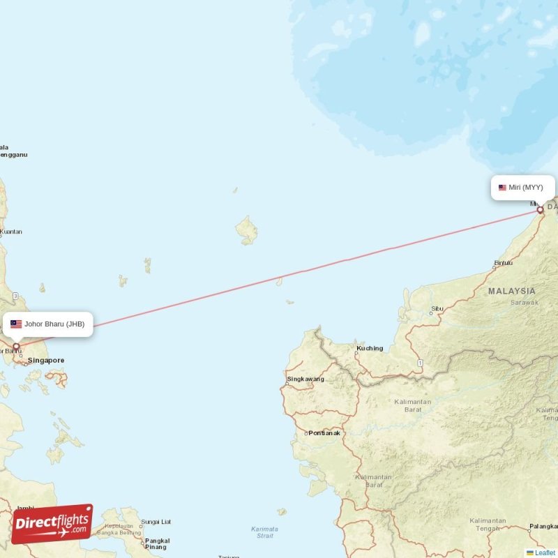 Direct flights from Miri to Johor Bharu, MYY to JHB non-stop ...
