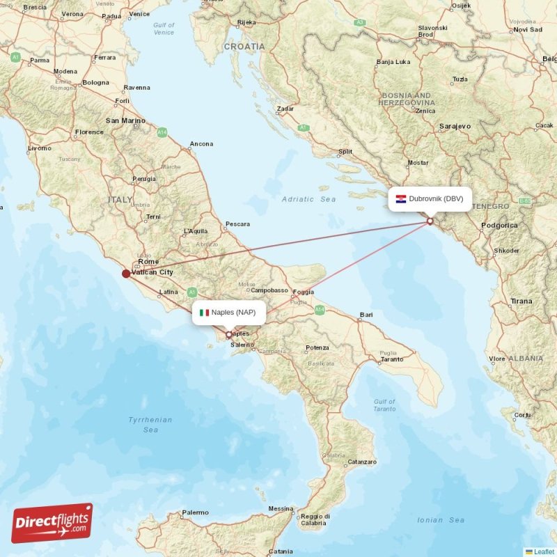 Direct flights from Naples to Dubrovnik, NAP to DBV non-stop ...