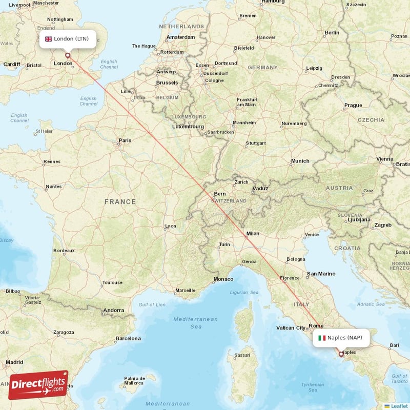 Direct flights from Naples to London, NAP to LTN non-stop ...
