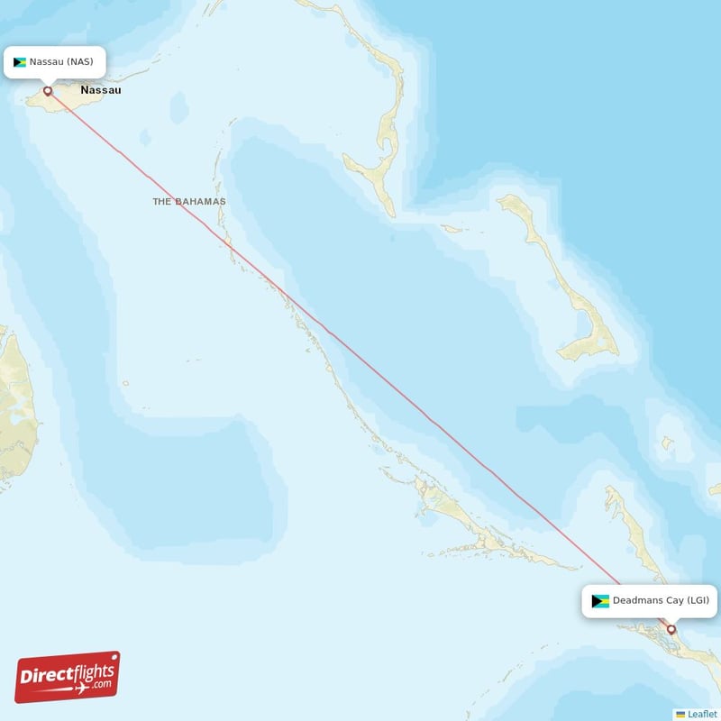 Direct flights from Nassau to Deadmans Cay, NAS to LGI non-stop ...