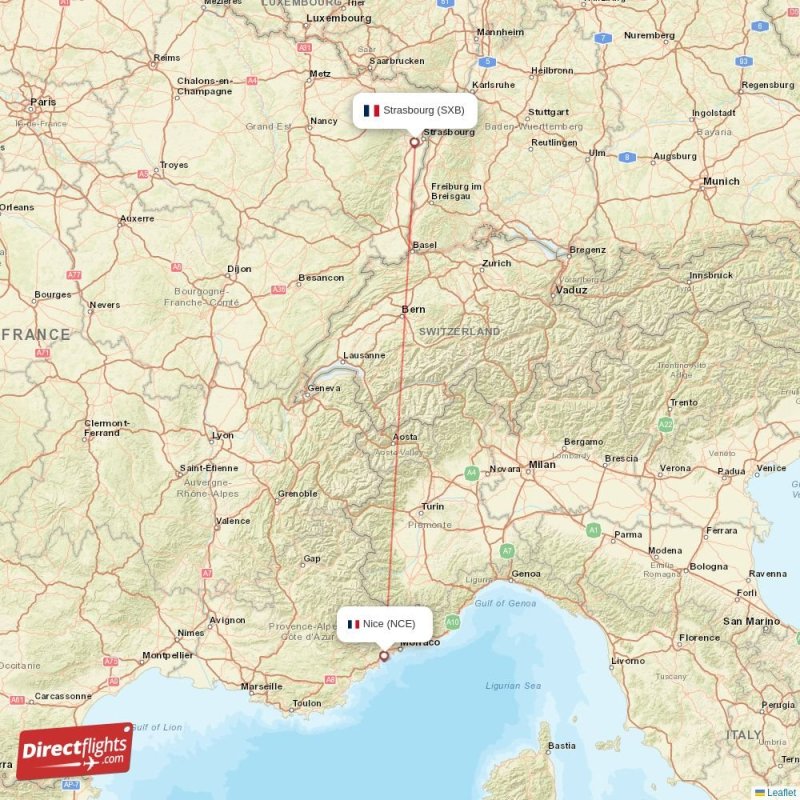Direct flights from Nice to Strasbourg, NCE to SXB non-stop ...