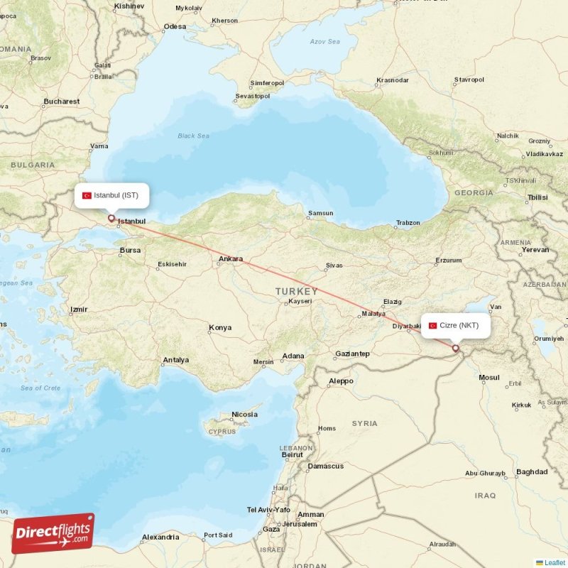Direct flights from Cizre to Istanbul, NKT to IST non-stop ...