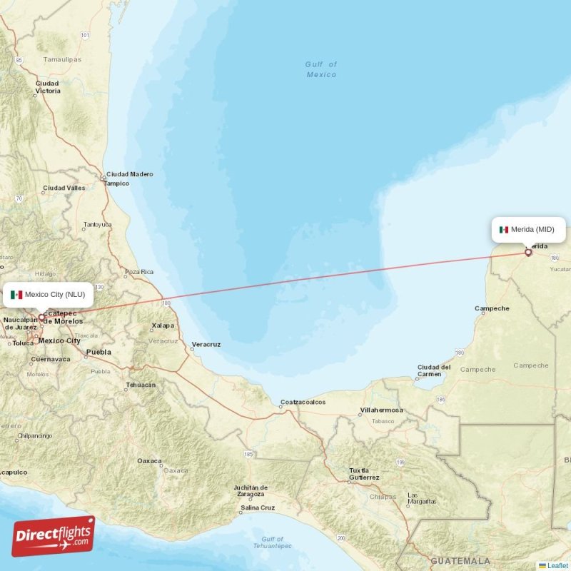 Direct flights from Mexico City to Merida, NLU to MID non-stop ...