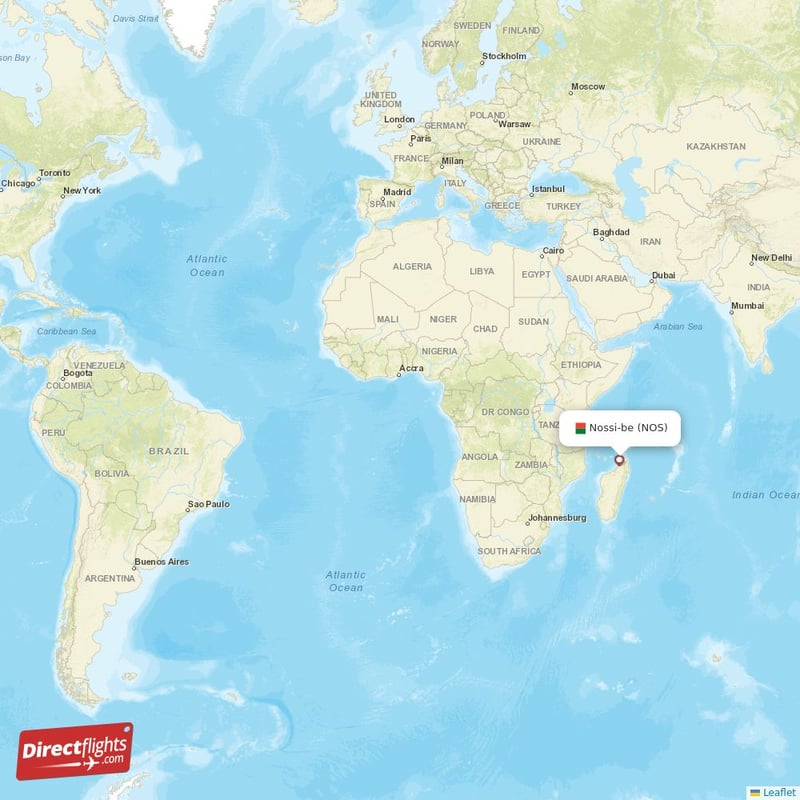Direct flights from Nossi-be to Mauritius (NOS-MRU) - Directflights.com