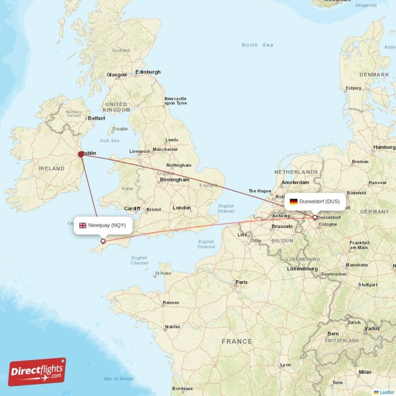 Direct flights from Newquay to Dusseldorf, NQY to DUS non-stop ...