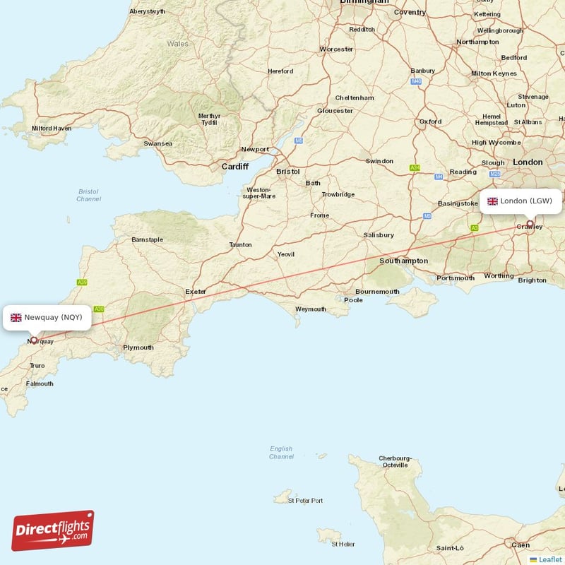 Direct flights from Newquay to London, NQY to LGW non-stop ...