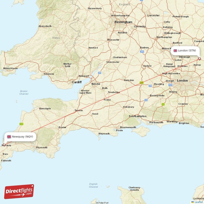 Direct flights from Newquay to London, NQY to STN non-stop ...