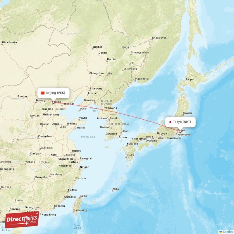Direct flights from Tokyo to Beijing, NRT to PEK non-stop - Directflights.com