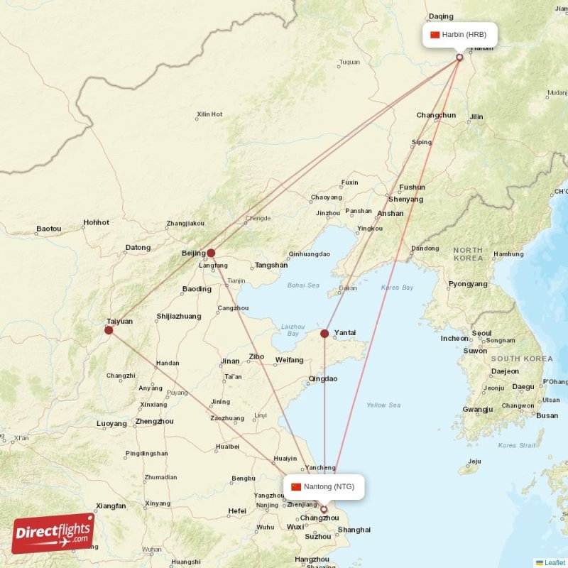 Direct flights from Nantong to Harbin, NTG to HRB non-stop ...