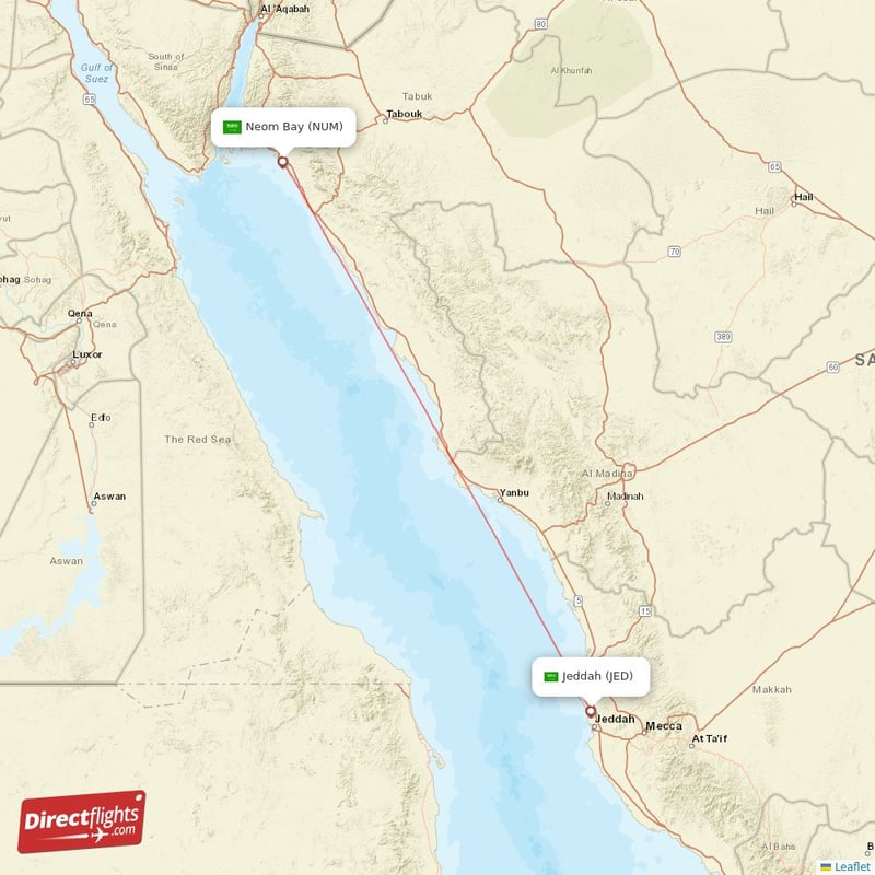 Direct flights from Neom Bay to Jeddah, NUM to JED non-stop ...