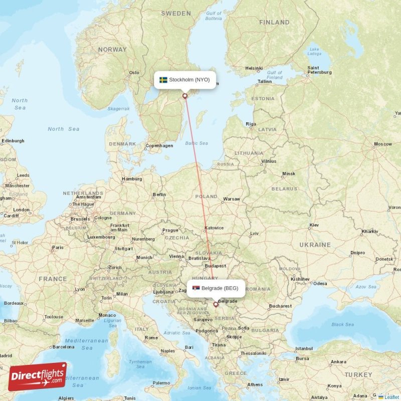 Direct flights from Stockholm to Belgrade, NYO to BEG non-stop ...