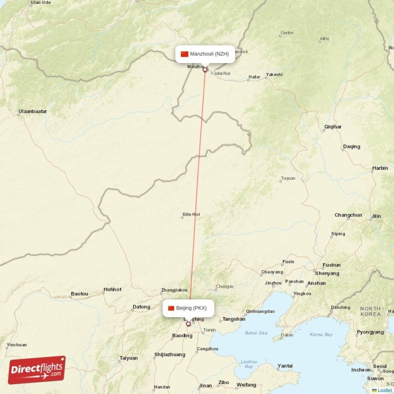 Direct flights from Manzhouli to Beijing, NZH to PKX non-stop ...