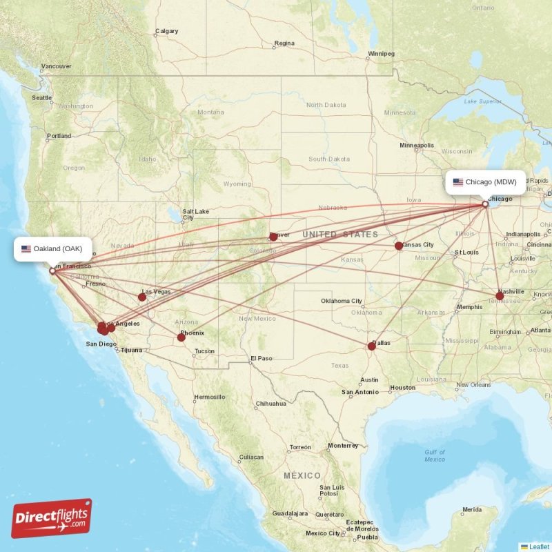 Direct flights from Oakland to Chicago, OAK to MDW non-stop ...
