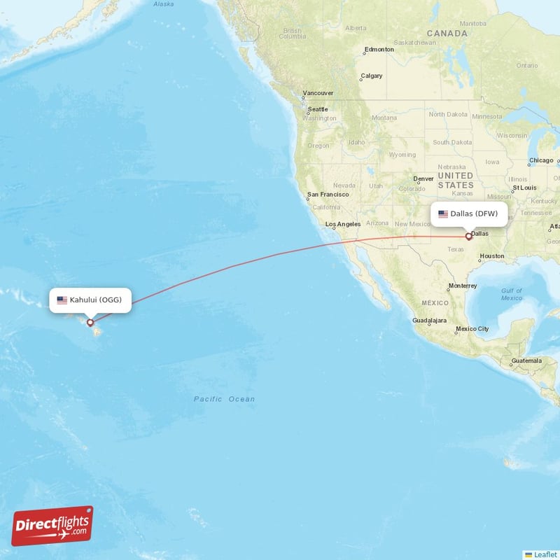 Direct flights from Kahului to Dallas, OGG to DFW non-stop ...