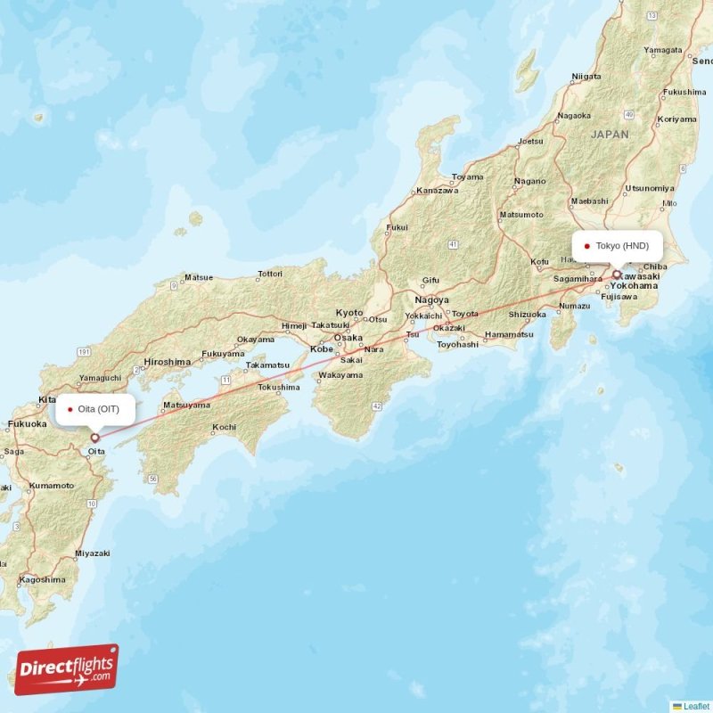 Direct flights from Oita to Tokyo (OIT-HND) - Directflights.com