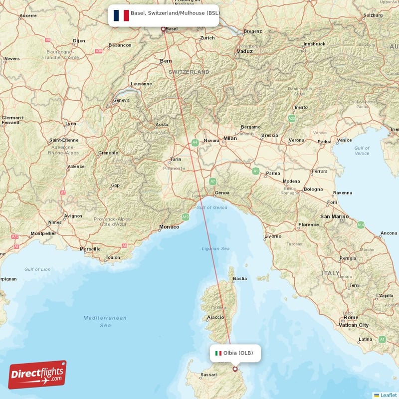 Direct flights from Olbia to Basel, Switzerland/Mulhouse, OLB to BSL ...