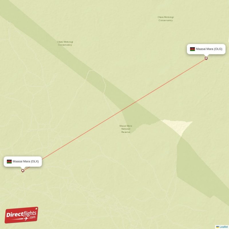 Direct flights from Maasai Mara to Maasai Mara (OLG-OLX ...