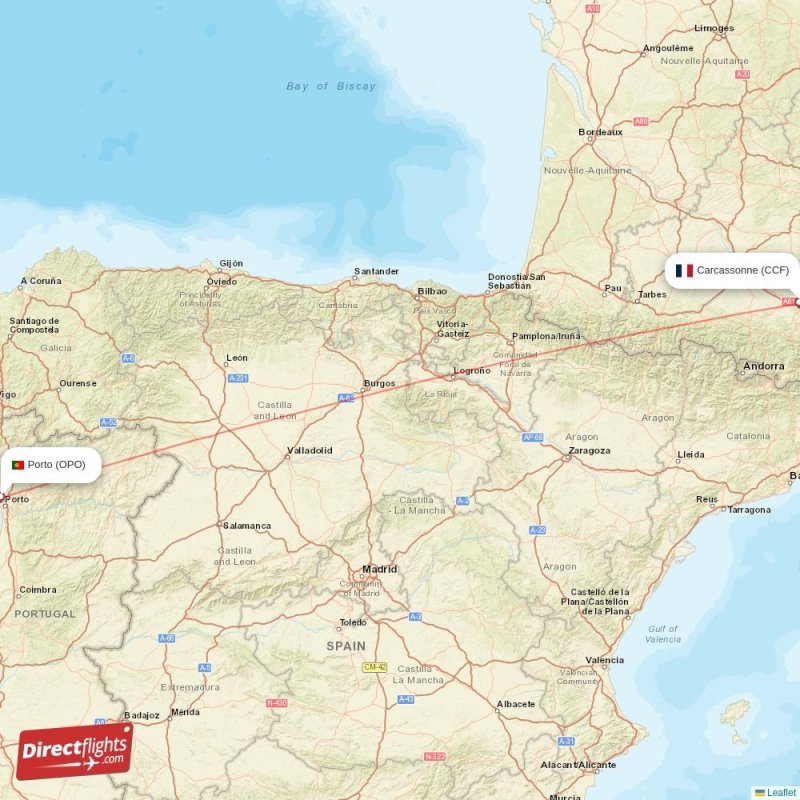 Direct flights from Porto to Carcassonne, OPO to CCF non-stop ...