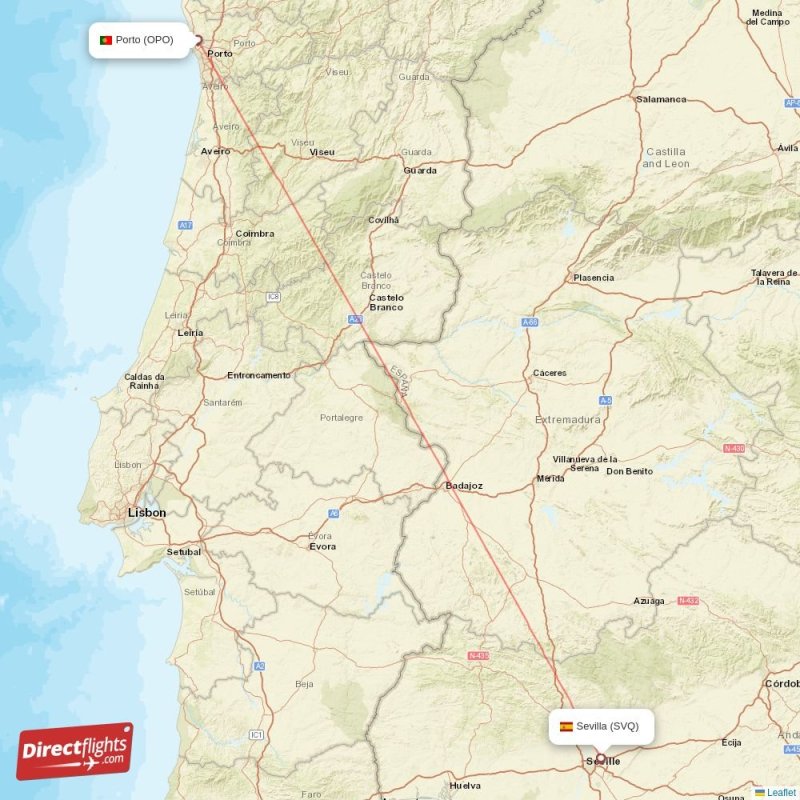 Direct flights from Porto to Sevilla, OPO to SVQ non-stop ...