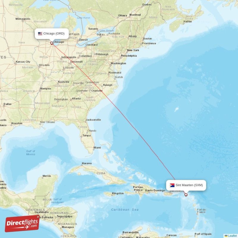 Direct flights from Chicago to Sint Maarten (ORD-SXM) - Directflights.com
