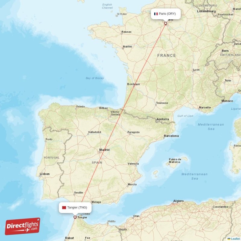 Direct flights from Paris to Tangier, ORY to TNG non-stop ...