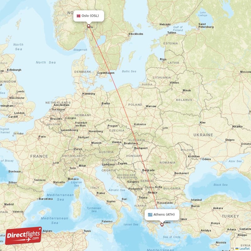 Direct flights from Oslo to Athens, OSL to ATH non-stop - Directflights.com